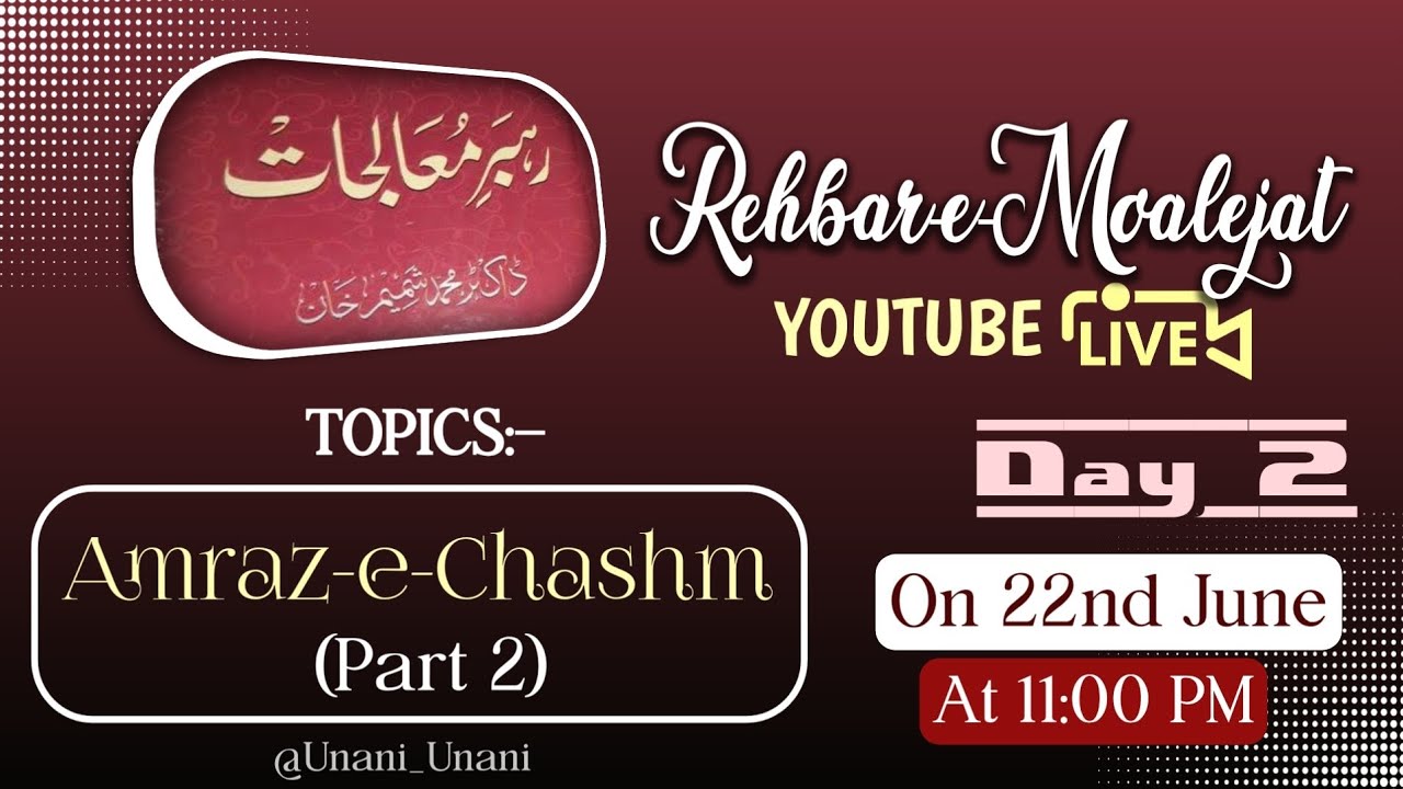 Rehbar-e-Moalejat Class 2| Amraz-e-Chashm Part 2| AIAPGET 2023 & 2024 ...