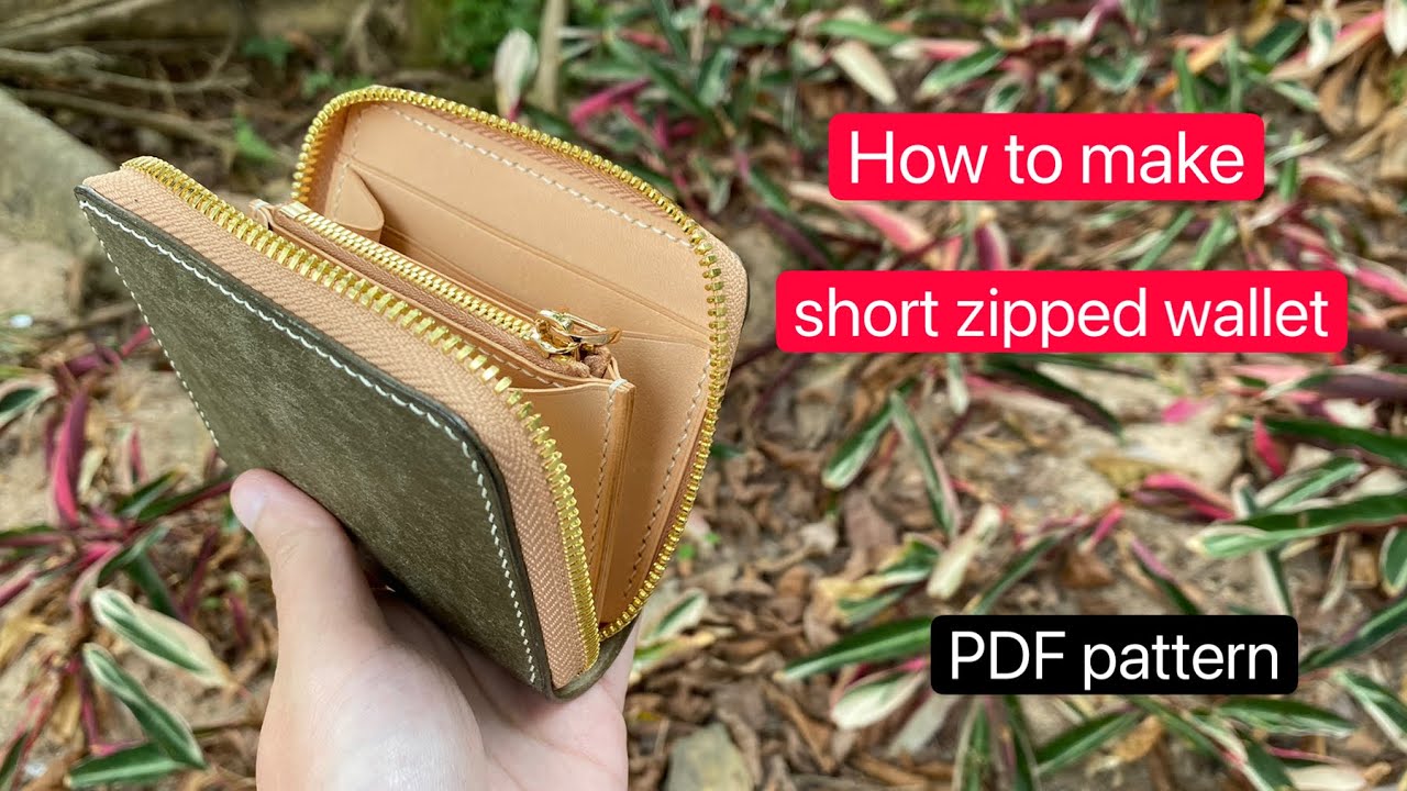 No.19 Making short zipped wallet - YouTube