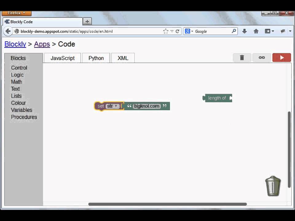 Google Blockly Visual Programming Tutorial - YouTube