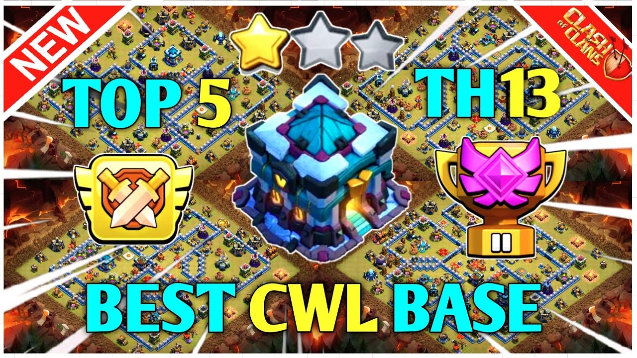 TH13 Top 5 New War + Cwl Bases | Best Cwl Base November 2022 | With ...
