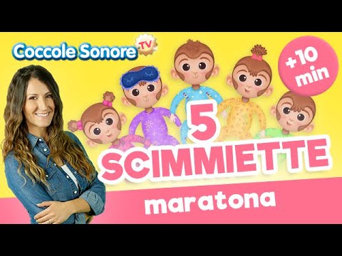 Cinque scimmiette 🙊 - Italiano, inglese e spagnolo - Canzoni bimbi ...