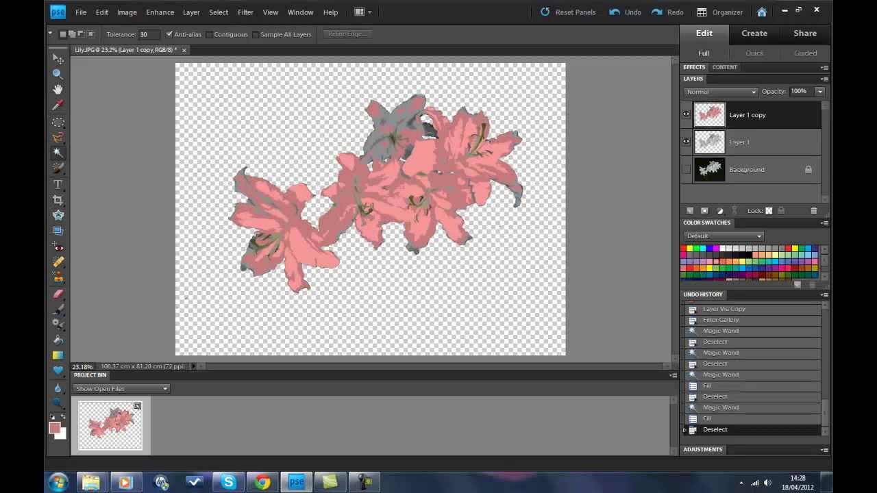 Photoshop Elements: 3 of 6 - The Magic Wand Tool - YouTube