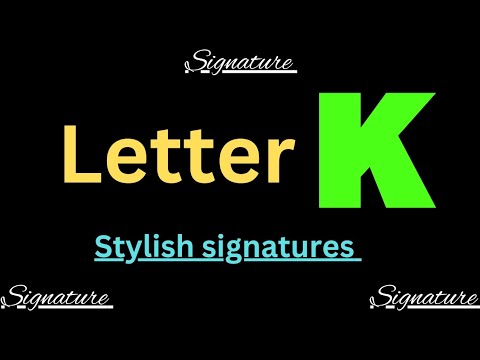 K signature style | Signature ideas for letter k - YouTube