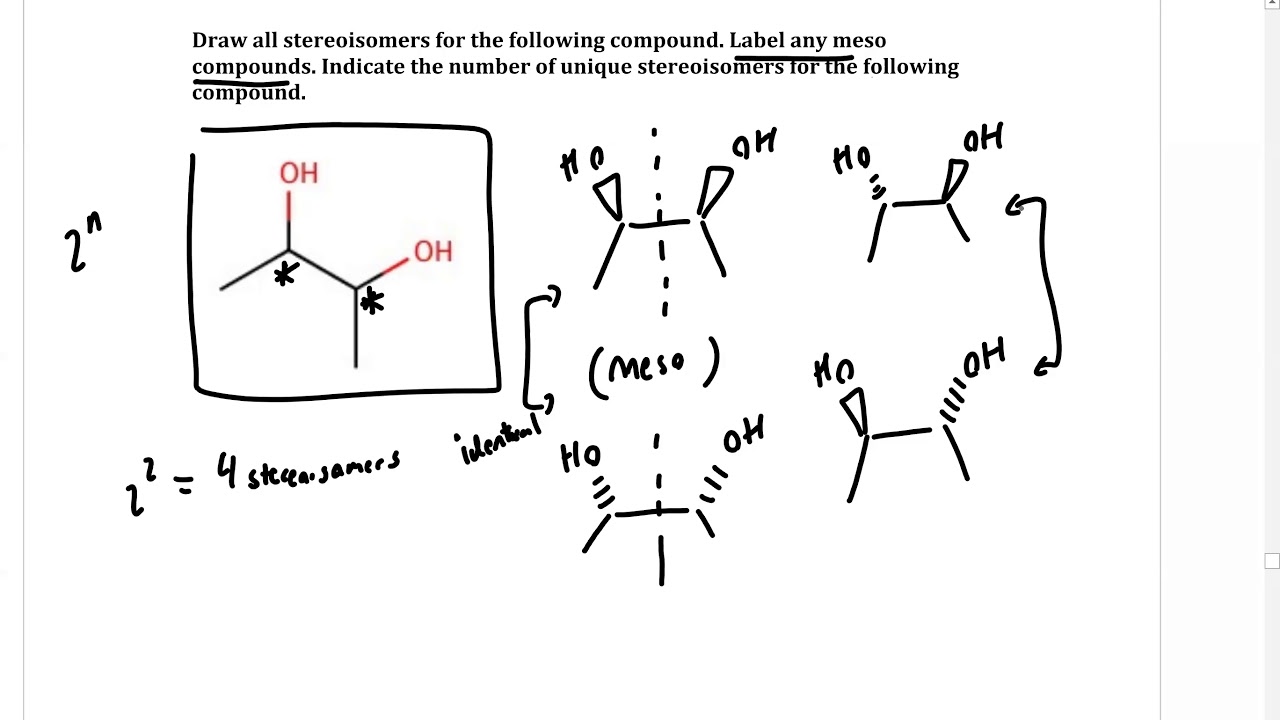 CHEM 112 Lecture Ch. 5 Stereochemistry Part 4 - YouTube