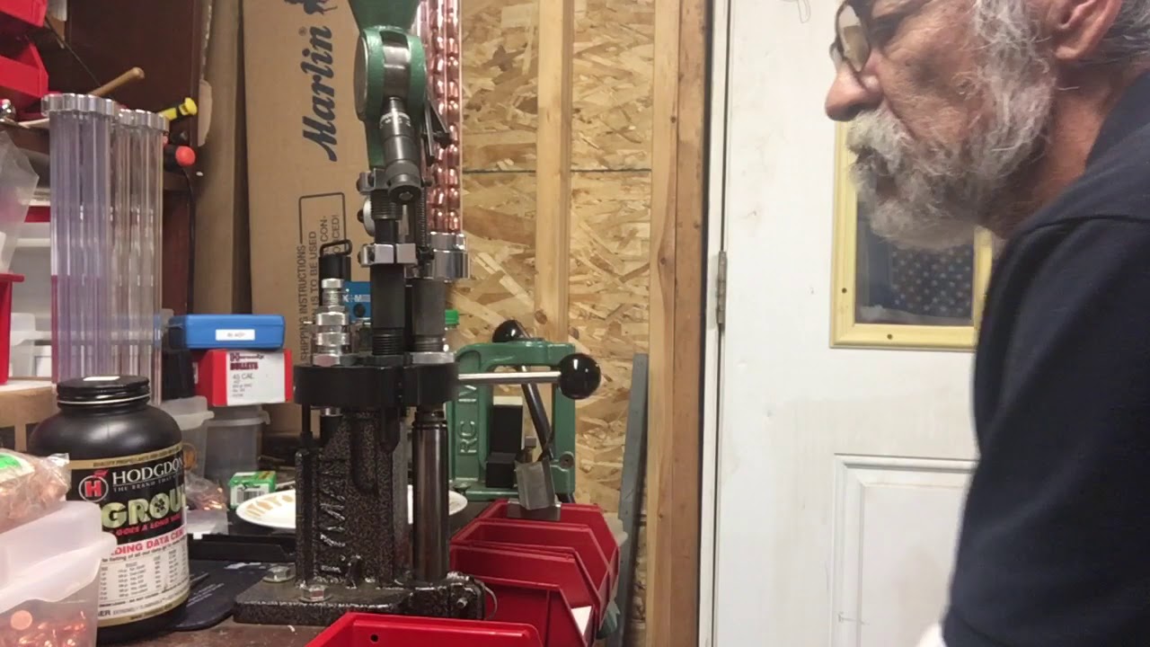 Loading 45 ACP on a Lyman T-Mag II - YouTube