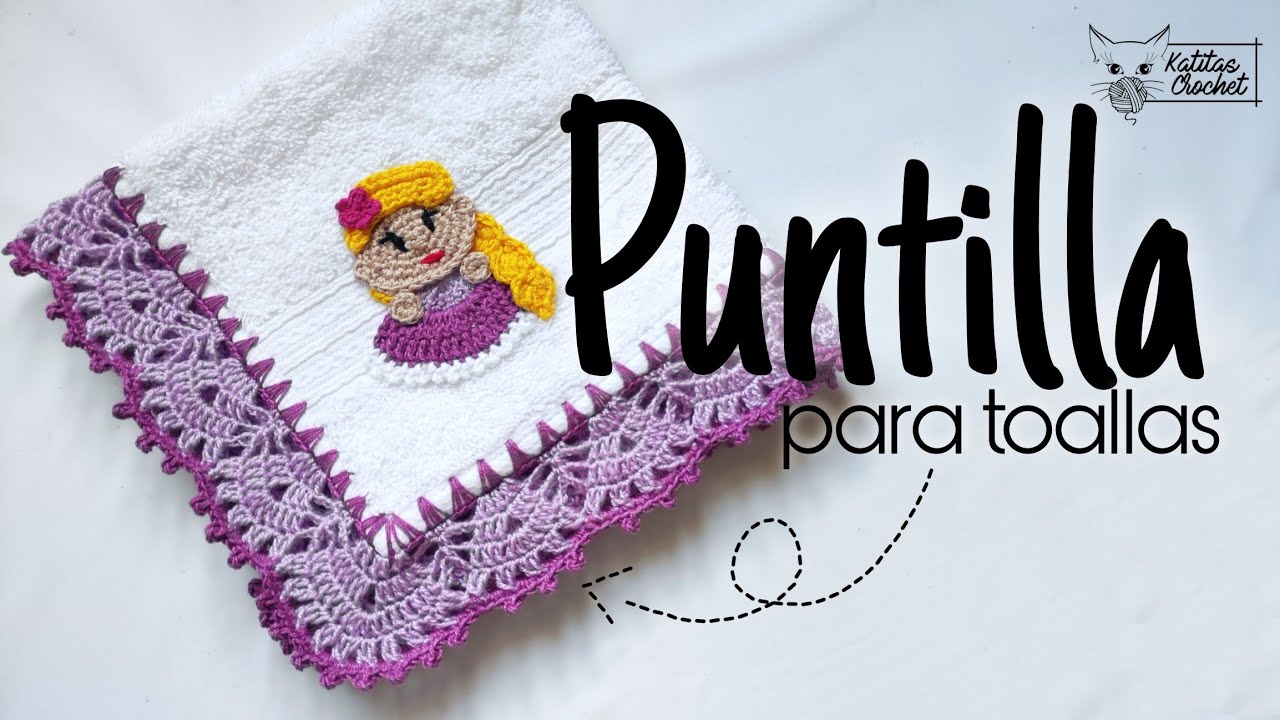Puntilla para toallas de mano 🧶 | borde para toalla a crochet | paso a ...