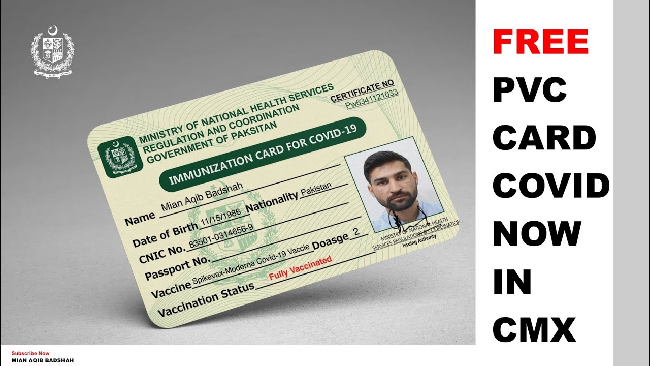 Download Immunization PVC Corona Card cdr file - YouTube