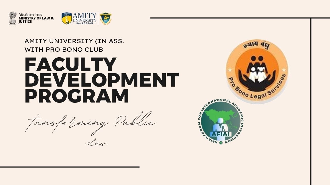 DAY 3, Faculty Development Programme, AFIAI 2025, AMITY LAW SCHOOL, RAJASTHAN - YouTube