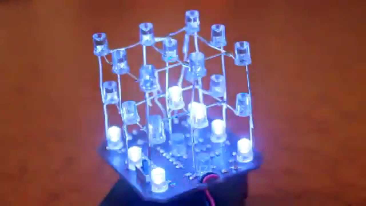 DIY PicoMiniCube 3x3x3 LED Cube electronic soldering kit for $25 ...