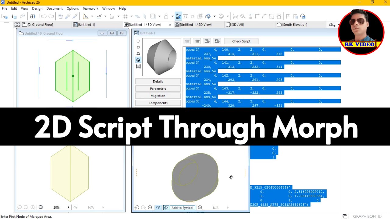 | Archicad Tutorial | - | 2D & 3D Sketch through morph Tool in 2D ...