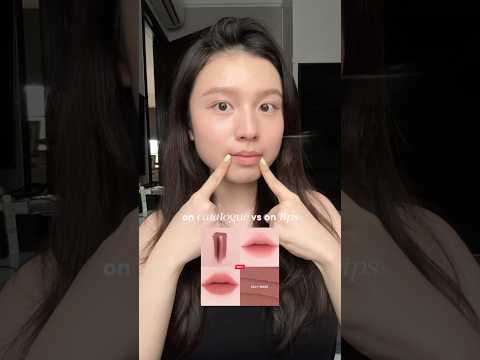 On Catalogue vs On Lips - 3CE Velvet Lip Tint Plush in Shade Self Made