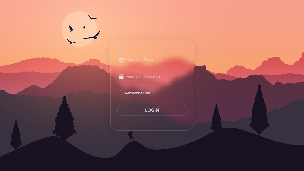 🔐 Modern Glassmorphism Login Page Tutorial (HTML & CSS) - YouTube