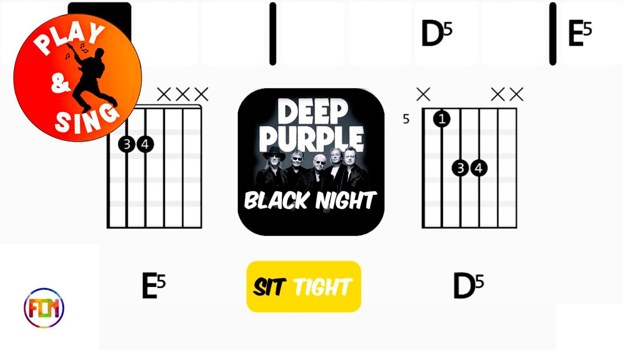 Deep Purple - Black Night | Scrolling Guitar Chords & Lyrics - YouTube