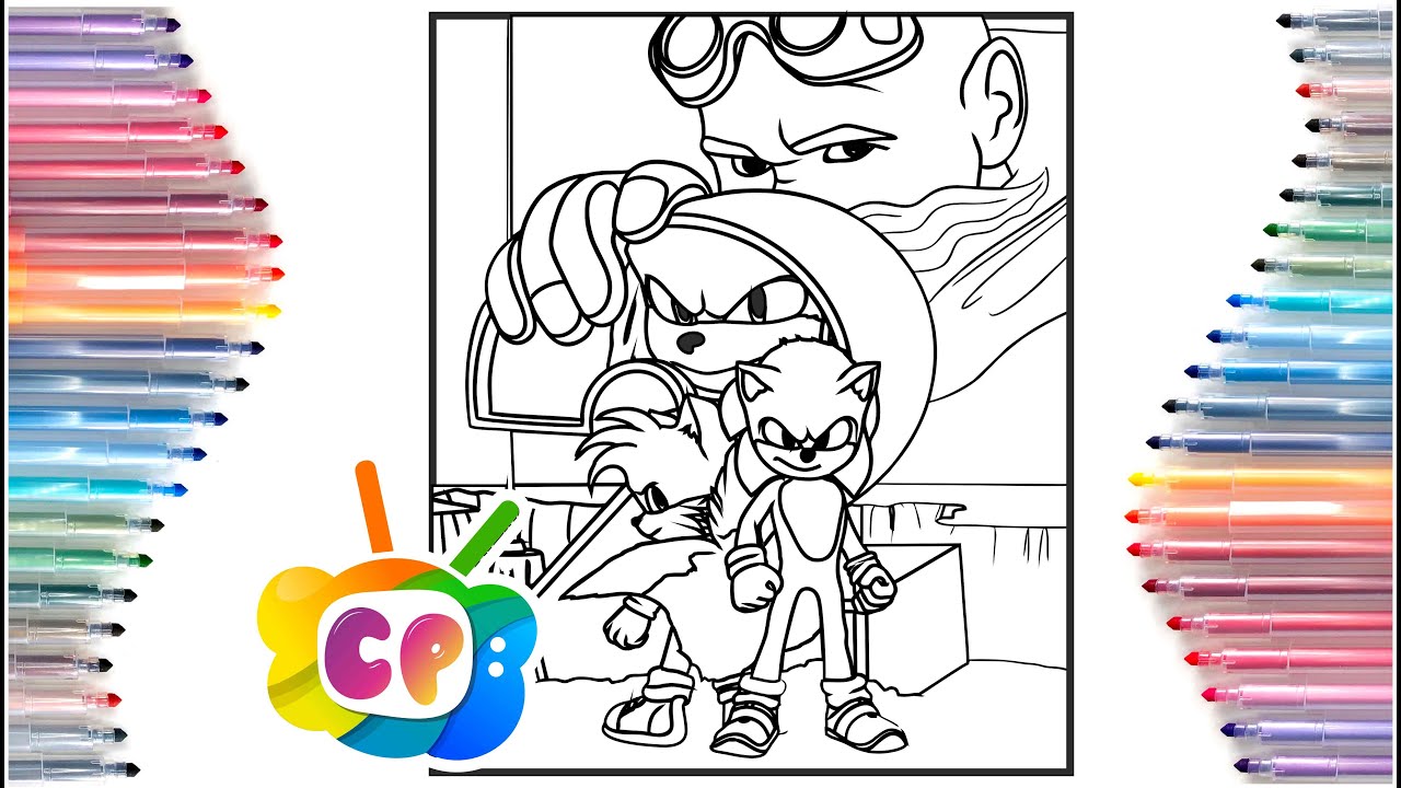 Sonic 2 the hedgehog coloring pages/Sonic in the movie poster coloring ...