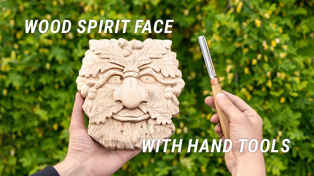 Hand-Carved Wood Spirit Face Out of Basswood - YouTube
