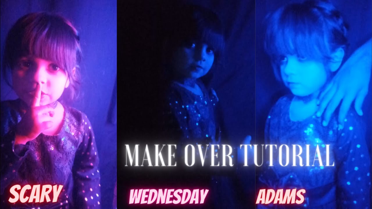 WEDNESDAY ADDAMS LOOK LIKE MAKE OVER TRANSFORMATION SCARY | Netflix ...