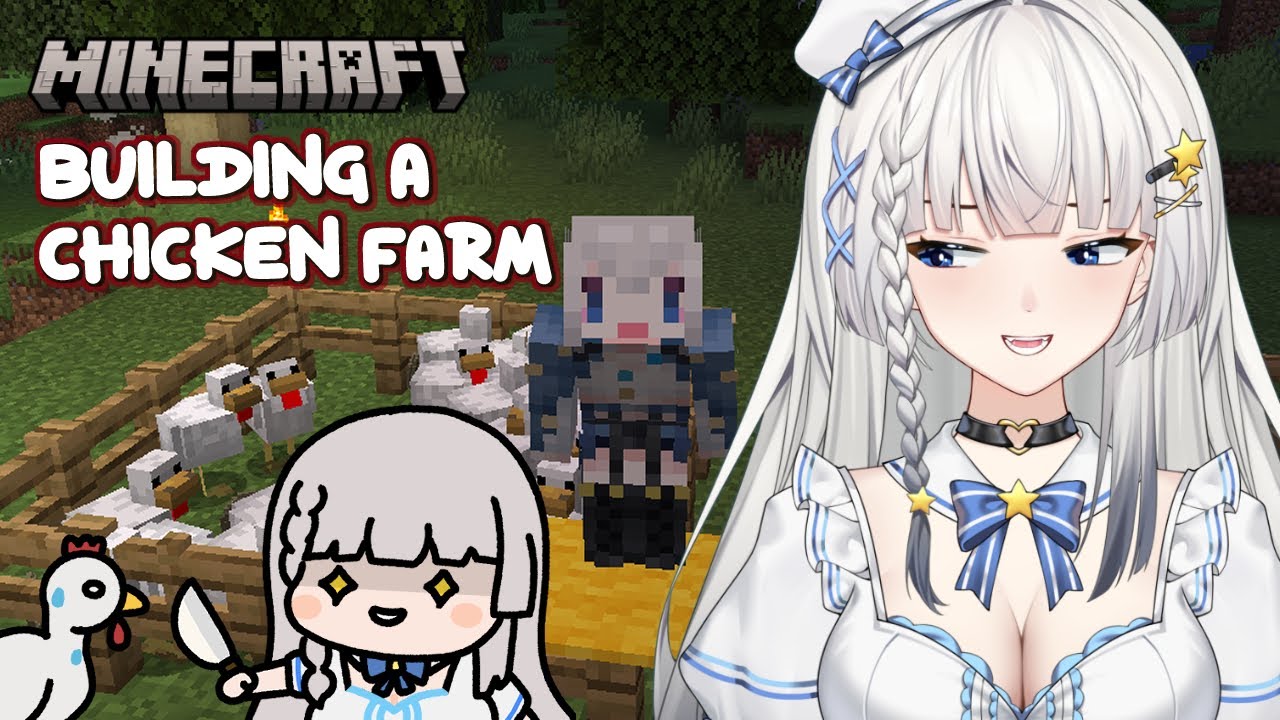 【MINECRAFT】Beginner player trying to build chicken farm [Setsuki Fyuna ...