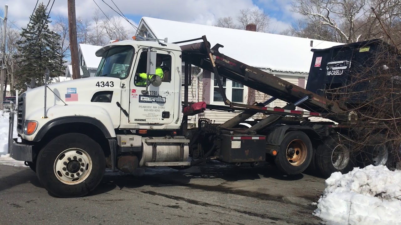 Casella Waste Services 4343 ~ Mack Granite G&H Rolloff - YouTube