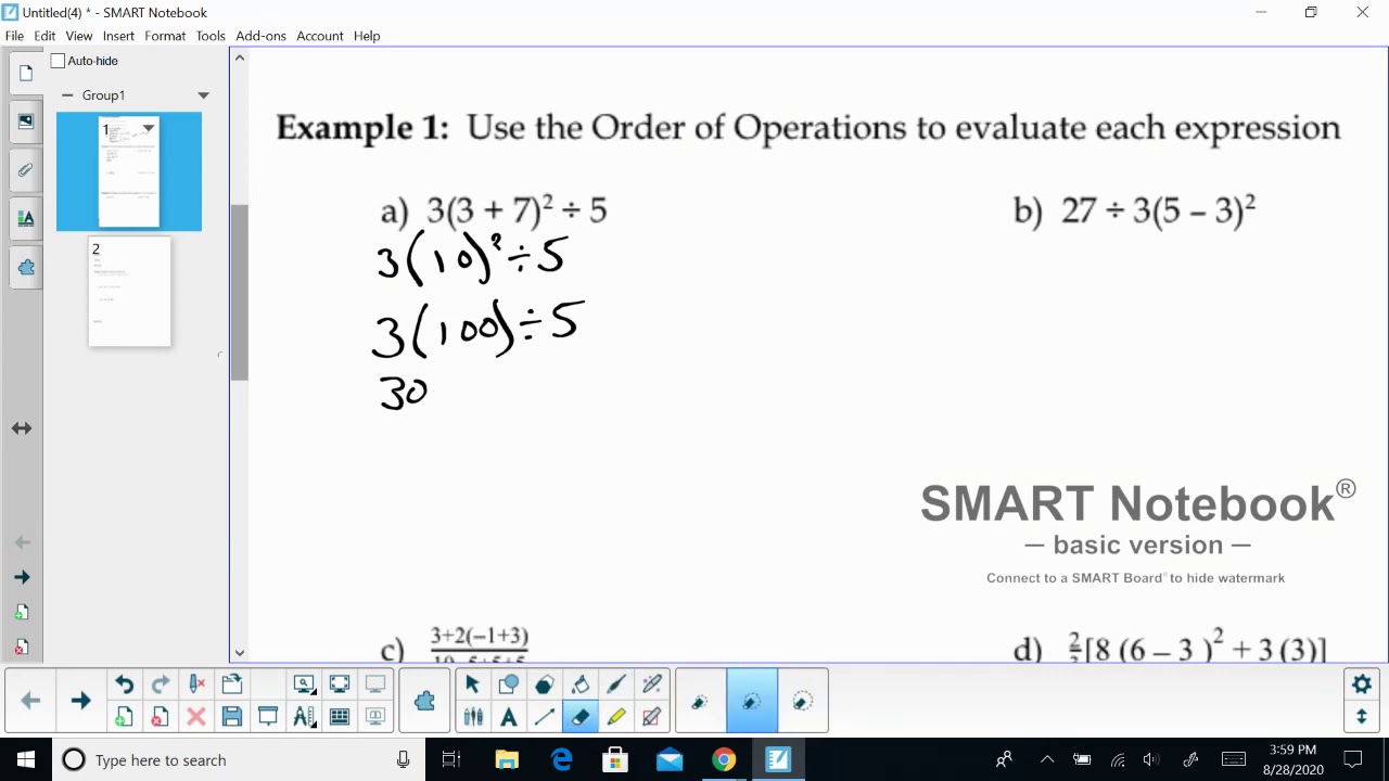 1 4 Order of Oper Example a b - YouTube