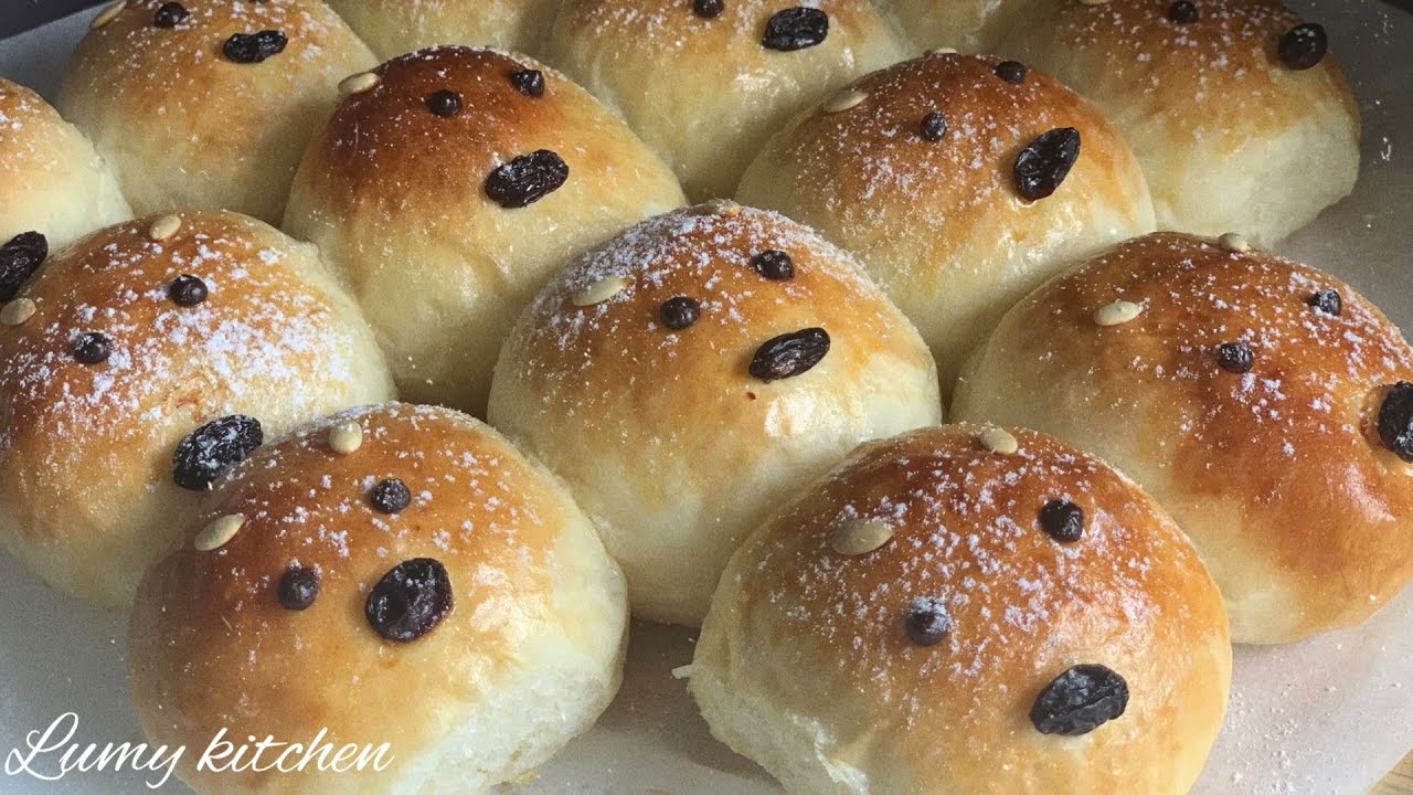 No Knead milk buns | morning buns | Bánh mì sữa thơm ngon không nhồi ...