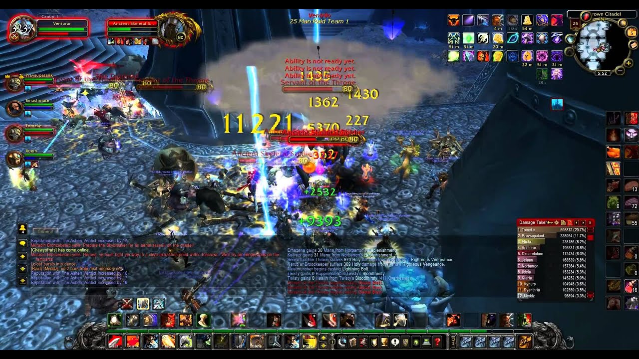 World of Warcraft ICC 25-man - Clearing the trash - YouTube
