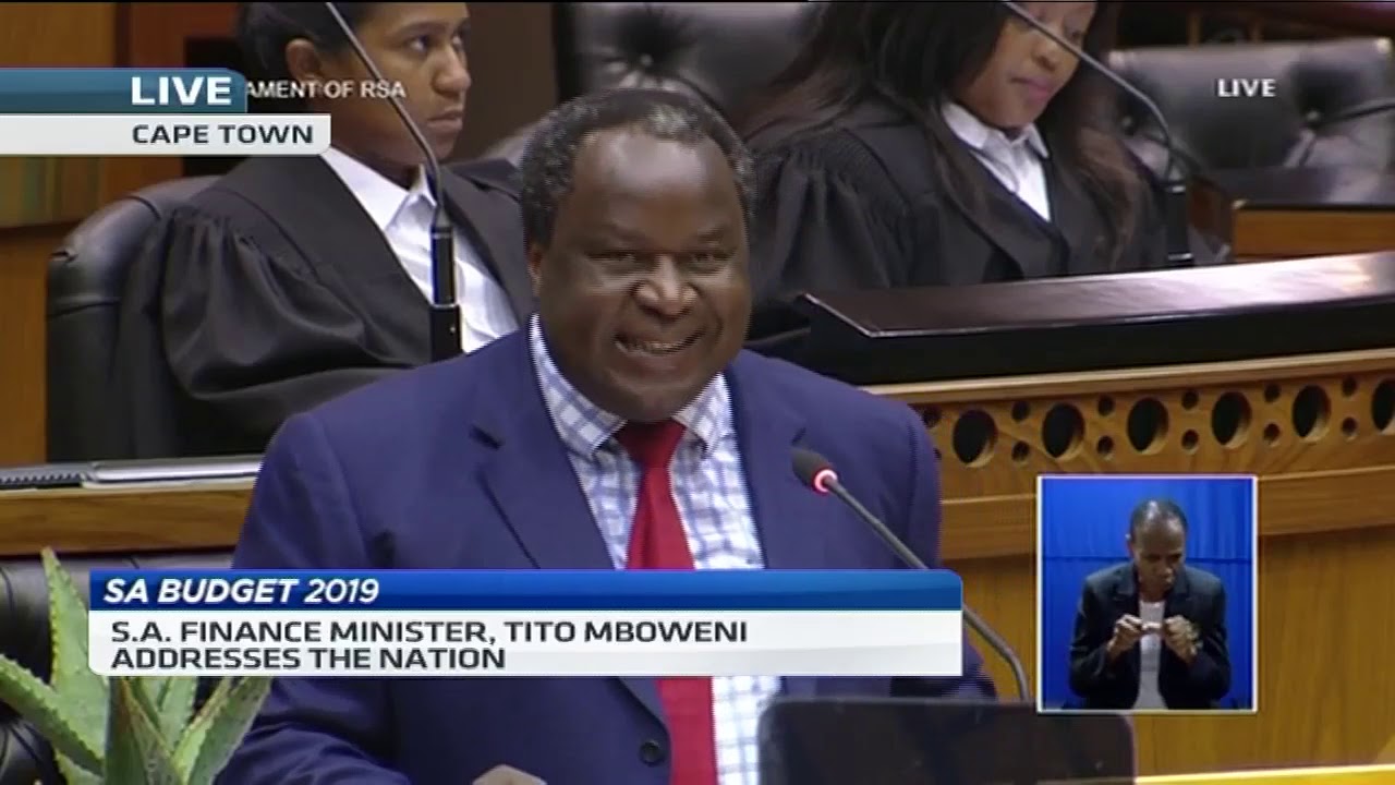 SA Finance Minister Tito Mboweni delivers 2019 budget speech (Full ...
