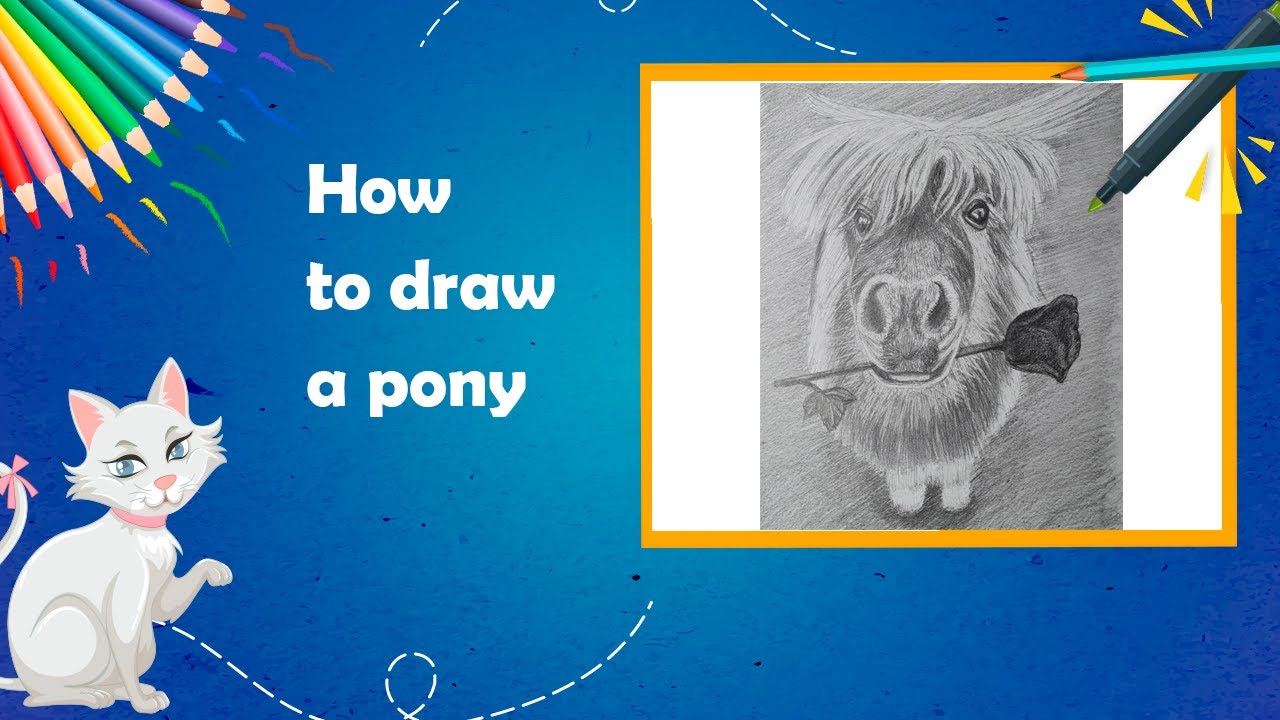 How to draw a pony - YouTube