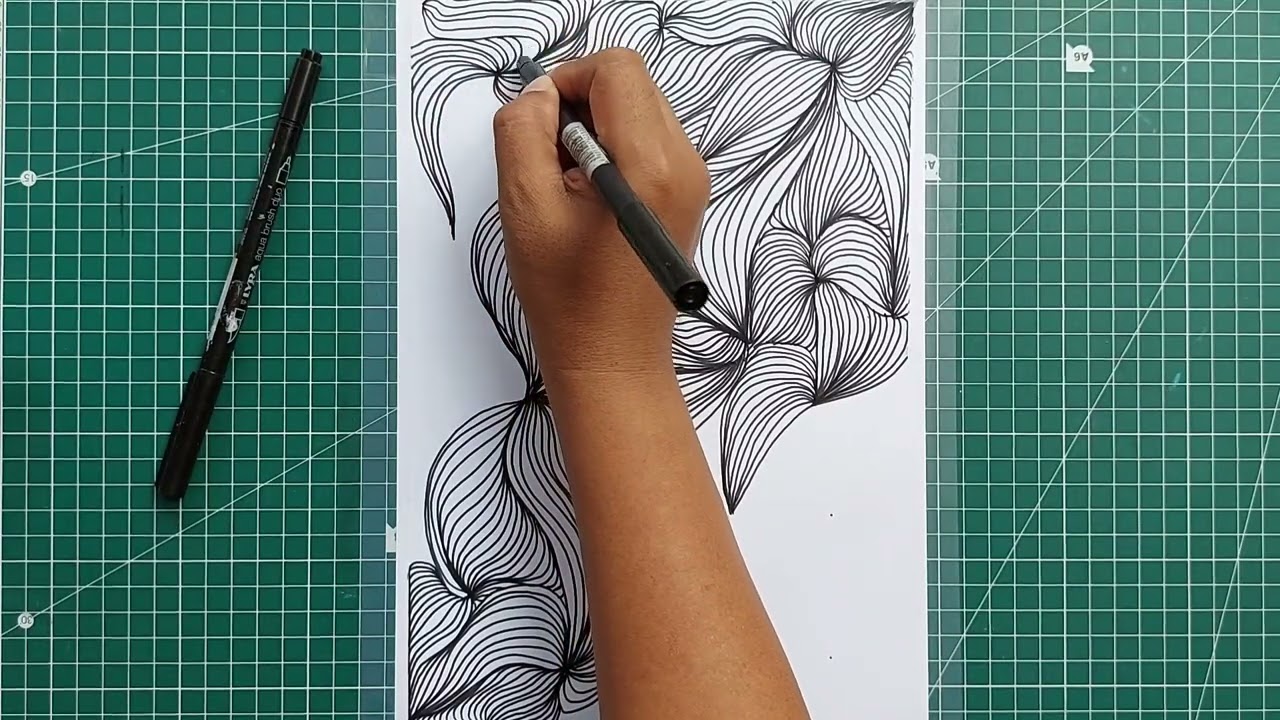 Doodle Art # line @Allatif Art Club #nirmana - YouTube