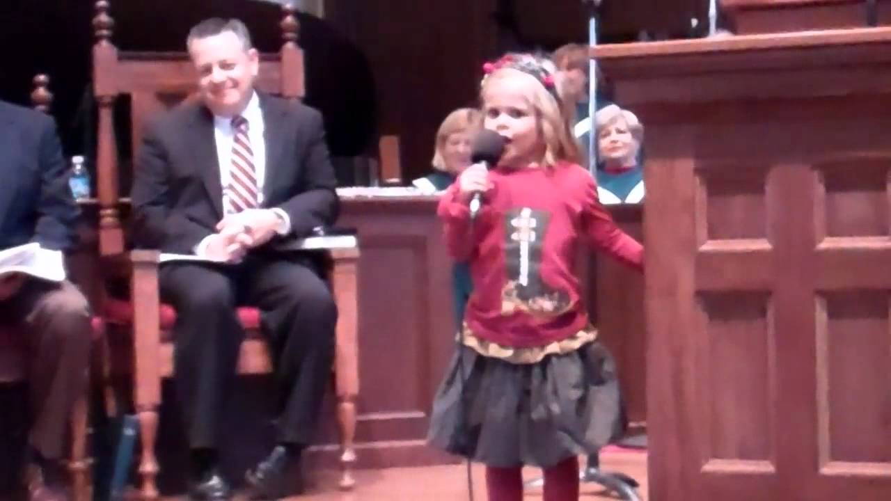 Maya singing Glitz and Tinsel at church - YouTube