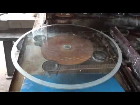 Round glass/ kanch table top BEVELING - YouTube