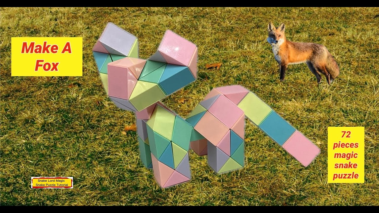 Make A Fox - 72 Pieces Magic Snake Puzzle # ...