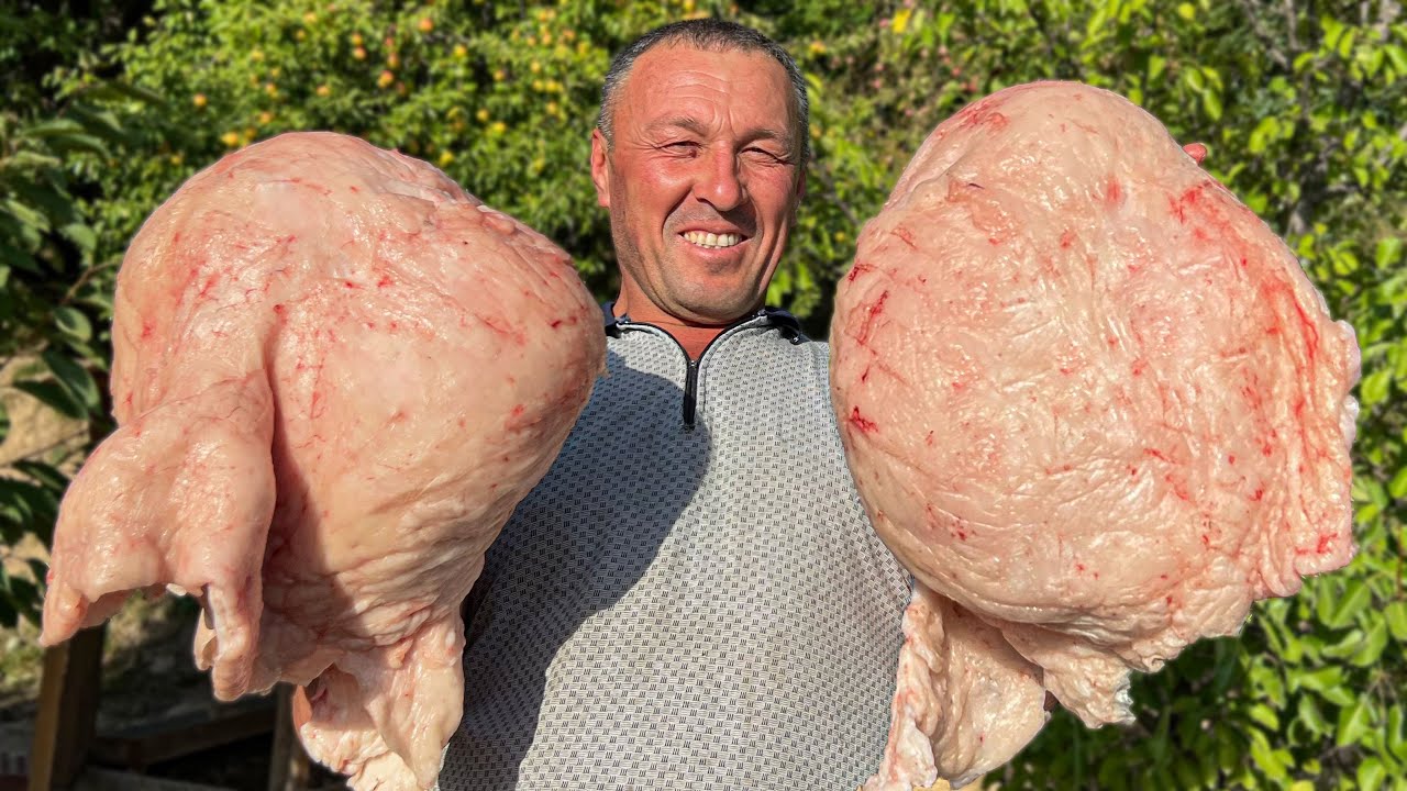 Uzbek KEBAB made of Lamb FAT and Liver! Juicy and Tender Dish of the ...