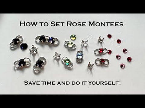 How to Set Rose Montees for Chainmaille - YouTube