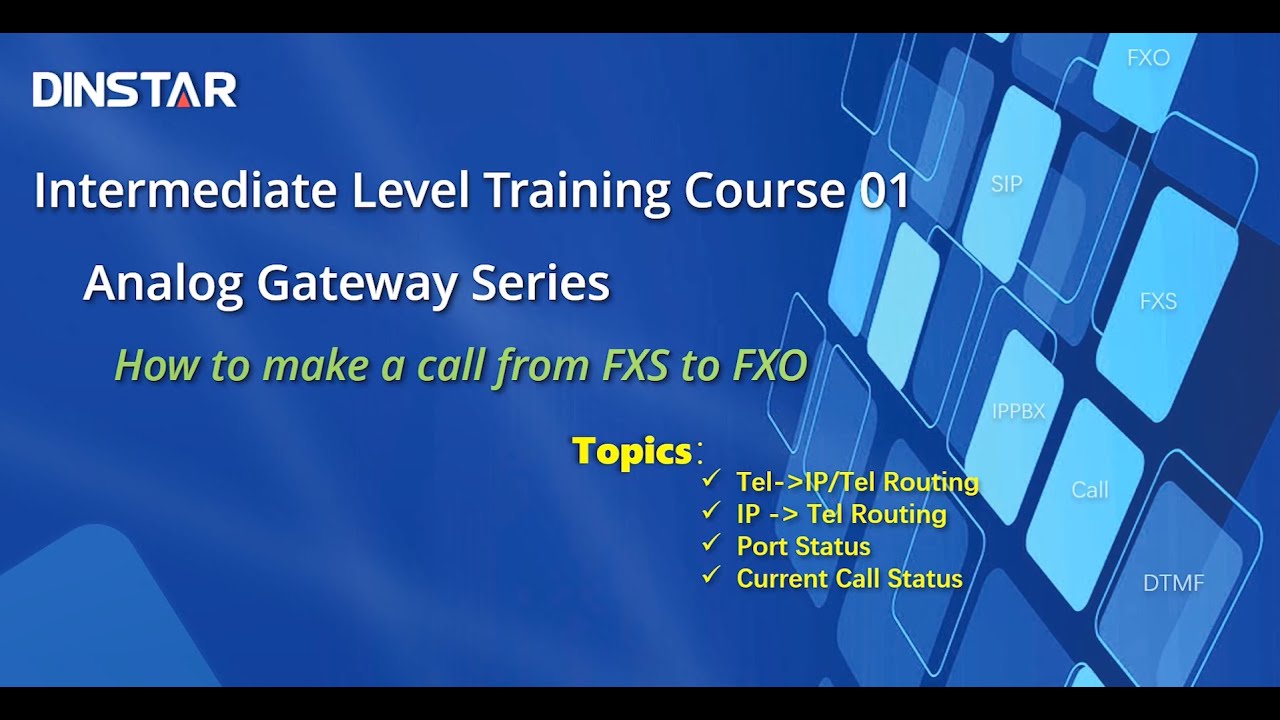 Part 1 How to make a call from FXS to FXO - YouTube