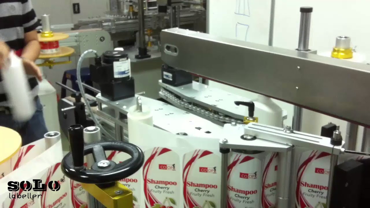 Shampoo Bottle Labelling Machine | 2 Side Servo Ecam Labelling Machine ...