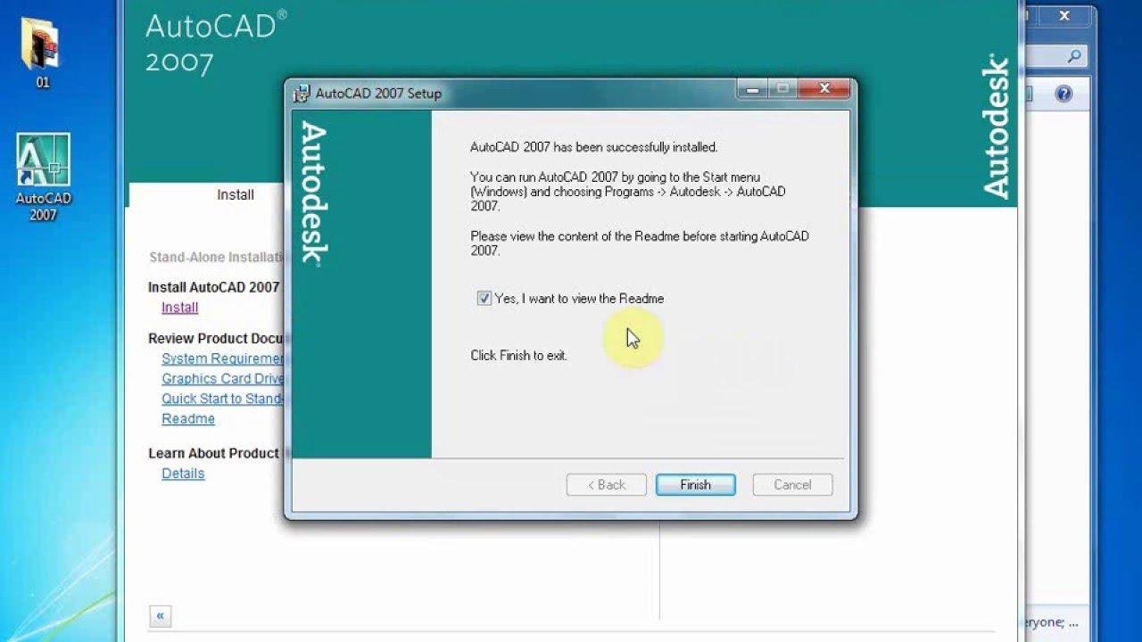AutoCAD 2007 Installation with problem solve in Windows 7,8,8.1,10 ...