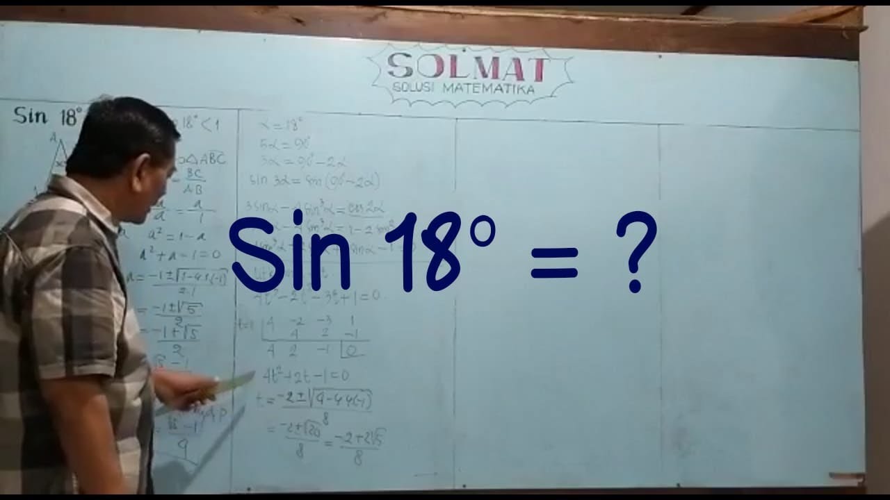 Sin 18° = ? - YouTube