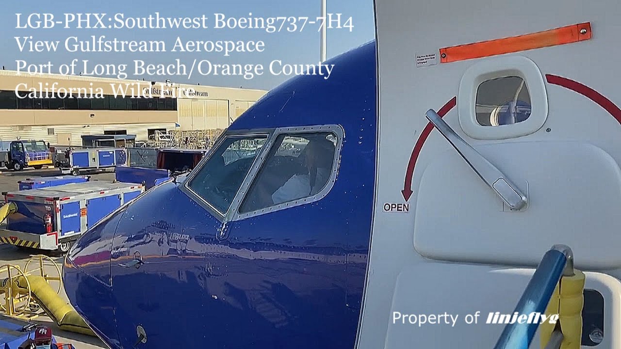 LGB-PHX: View of Gulfstream Aerospace/Port of Long Beach/ Orange County ...