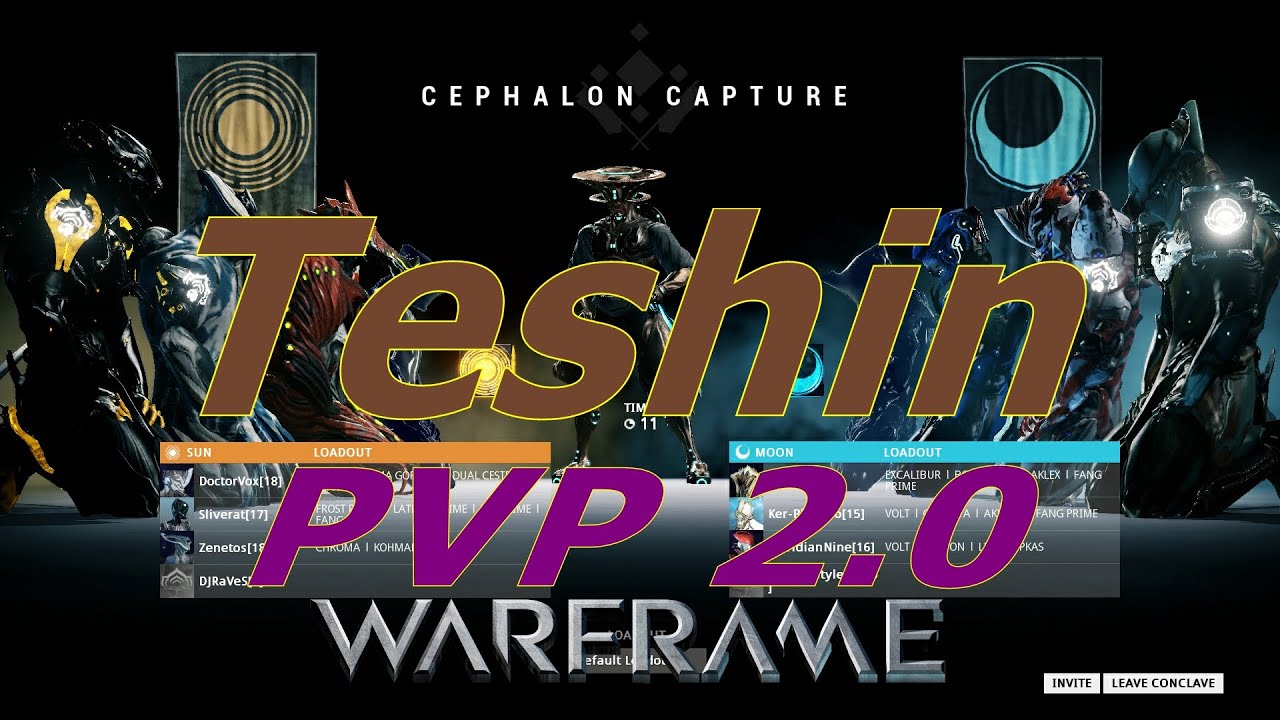 Warframe TESHIN Enter Into The Conclave PvP 2.0 Gameplay - YouTube