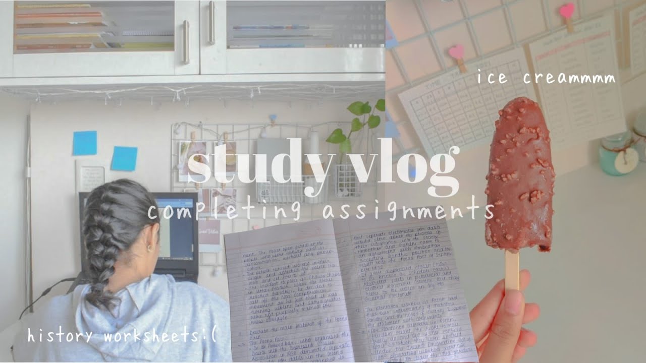 A calm study vlog 🎵| Motivation to complete your assignments | CBSE ...