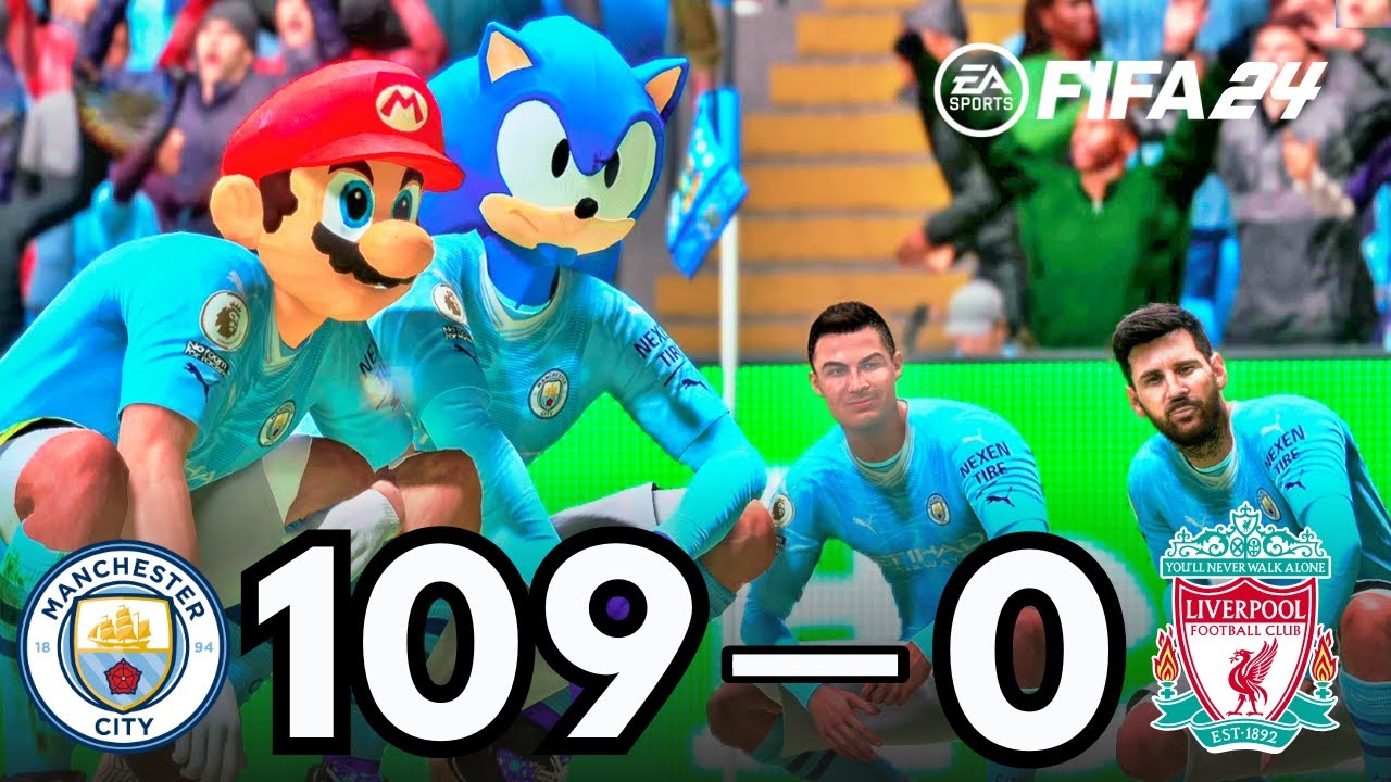 FIFA 24 | BIG MARIO, BIG SONIC, MESSI, RONALDO, ALL STARS | MANCHESTER ...