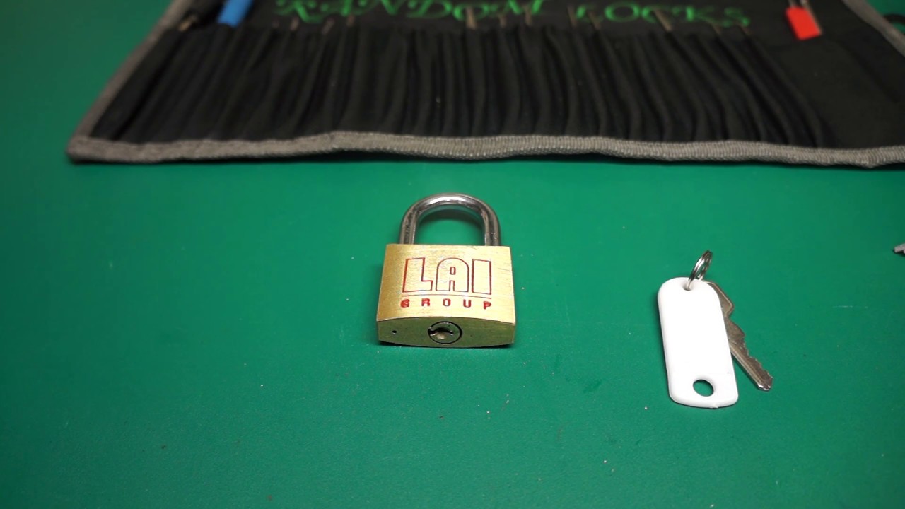 (-54-) LAI Padlock, Picked, Raked, bypassed and shimed - YouTube