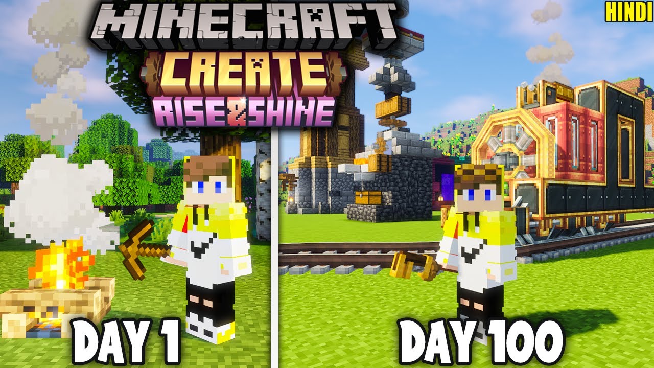 I Survive 100 Days in Create Mod Minecraft Hardcore - YouTube