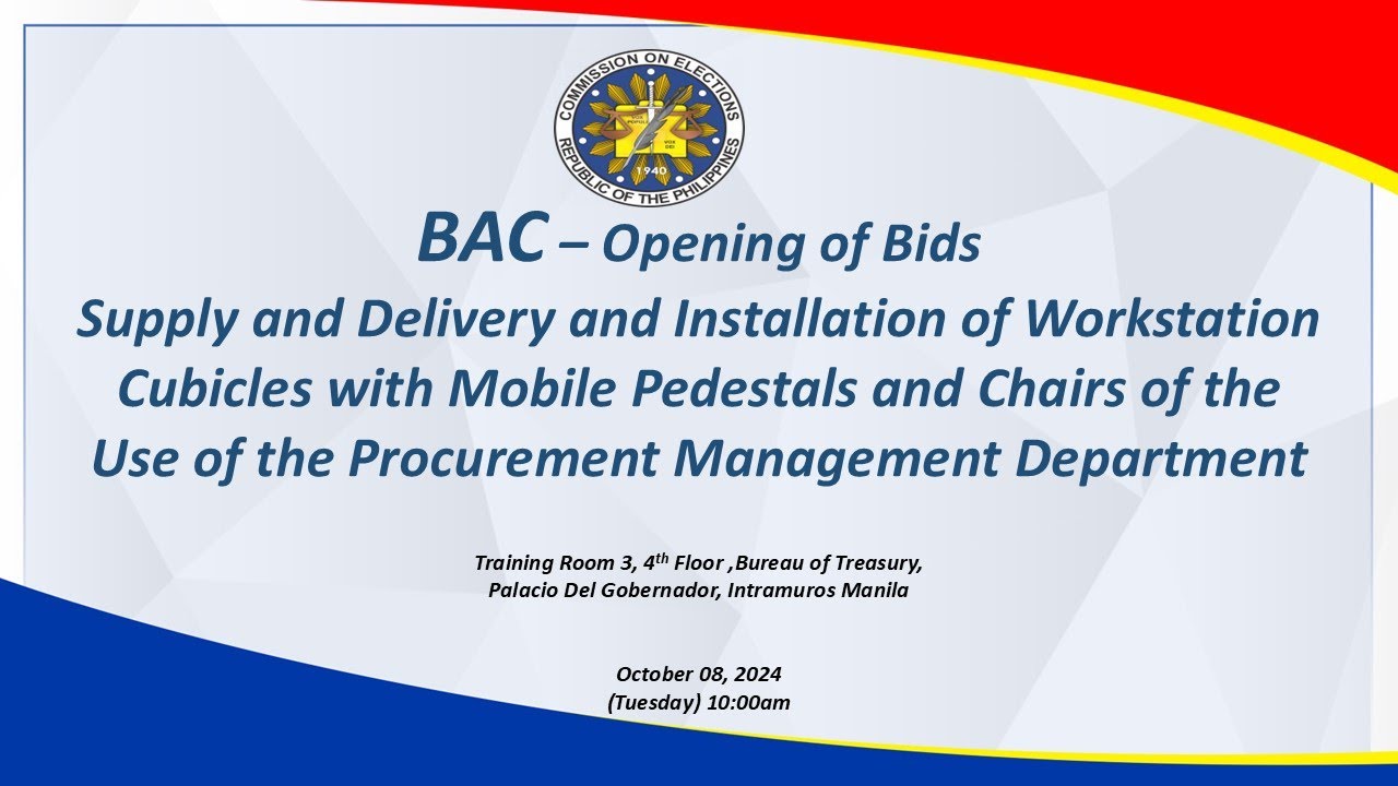 Bids and Awards Committee – Opening of Bids - YouTube