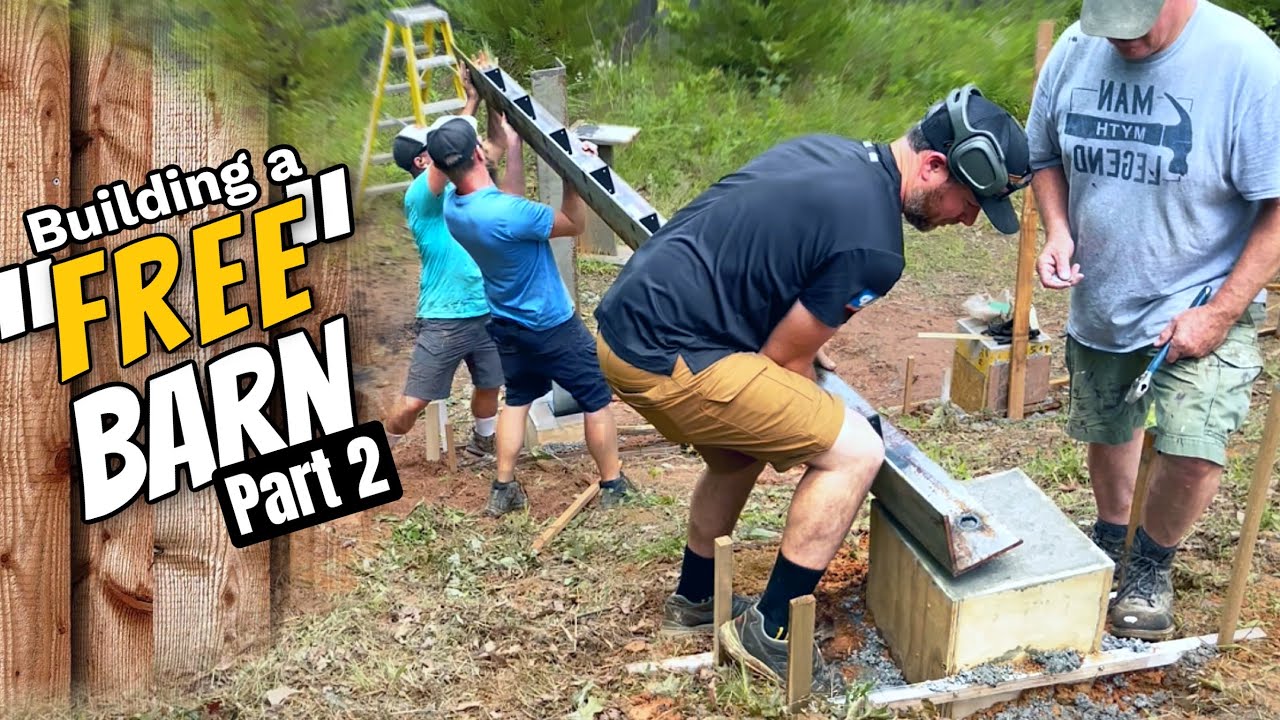Building a barn with ONLY stuff we already have! PART 2 floor ...