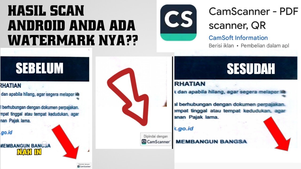Hasil Scan PDF dari HP ada tulisan "dipindai dengan cam scanner" ?ini ...