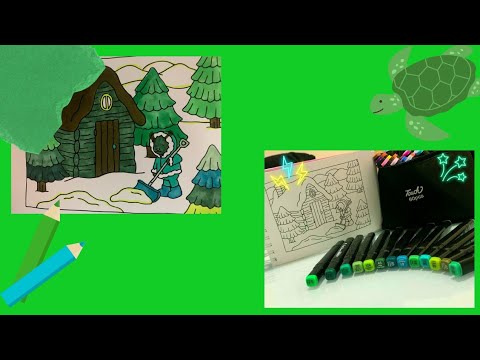 Colorindo bob gude com só tons de verde🟢📗🍏 - YouTube