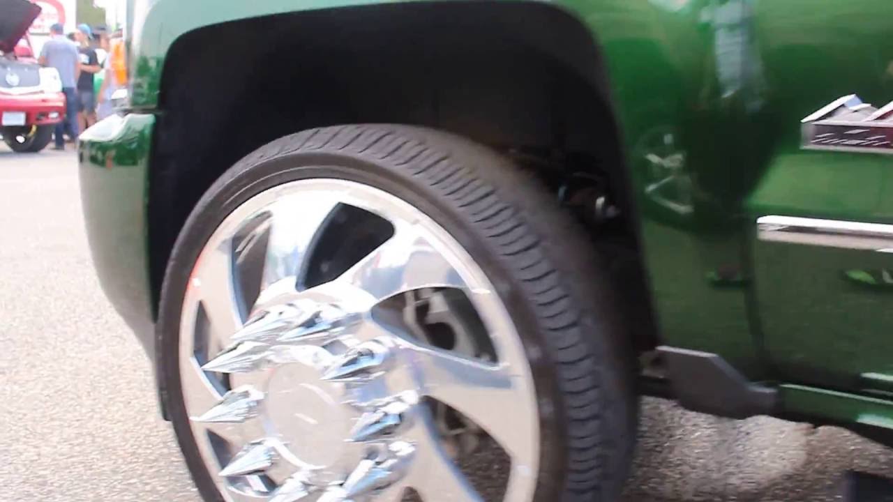 Kandy Green Chevy High Country Dually Truck on Forgiato Dually Wheels ...
