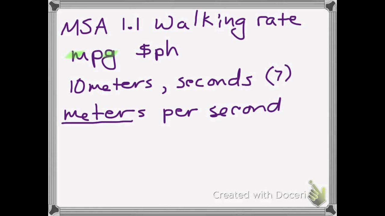 How to Find Unit Rates (Specifically Walking Rate) (pt. 1 of 2) - YouTube