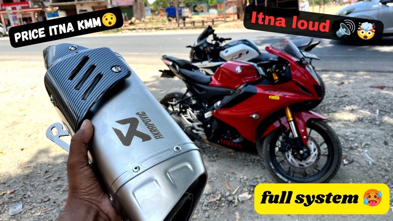 Akrapovic M1 exhaust for R15M/V4 | sound | check🤯 | unboxing | price ...